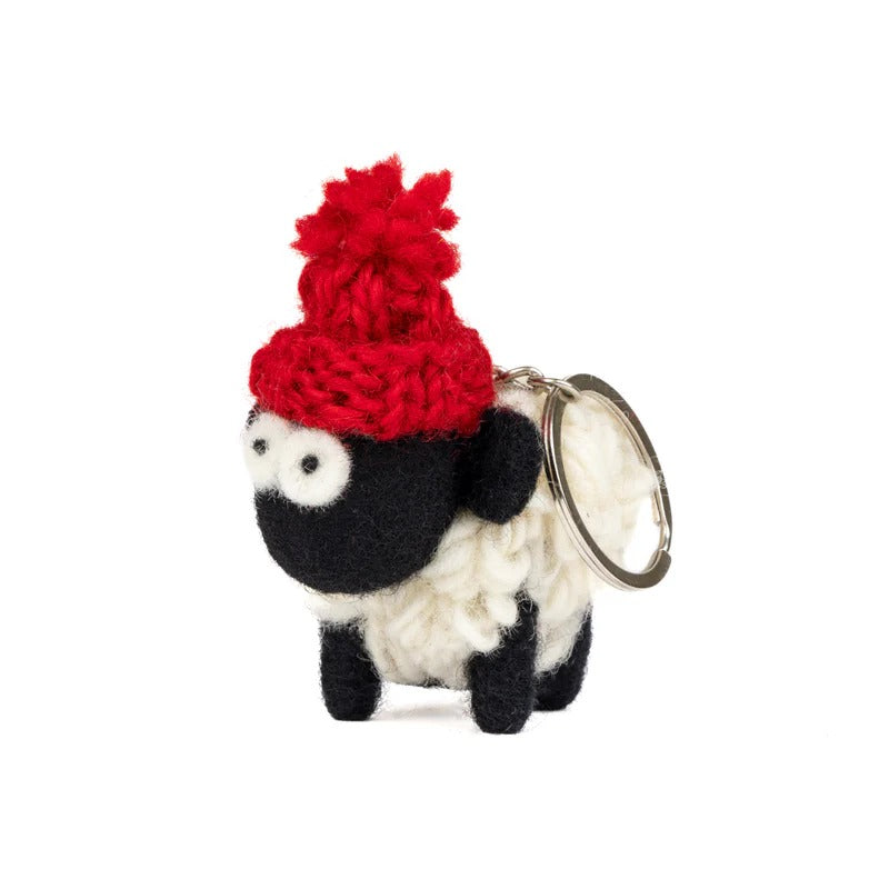 Knitted Sheep Keyring | Irish Gifts | Erin Giftstore